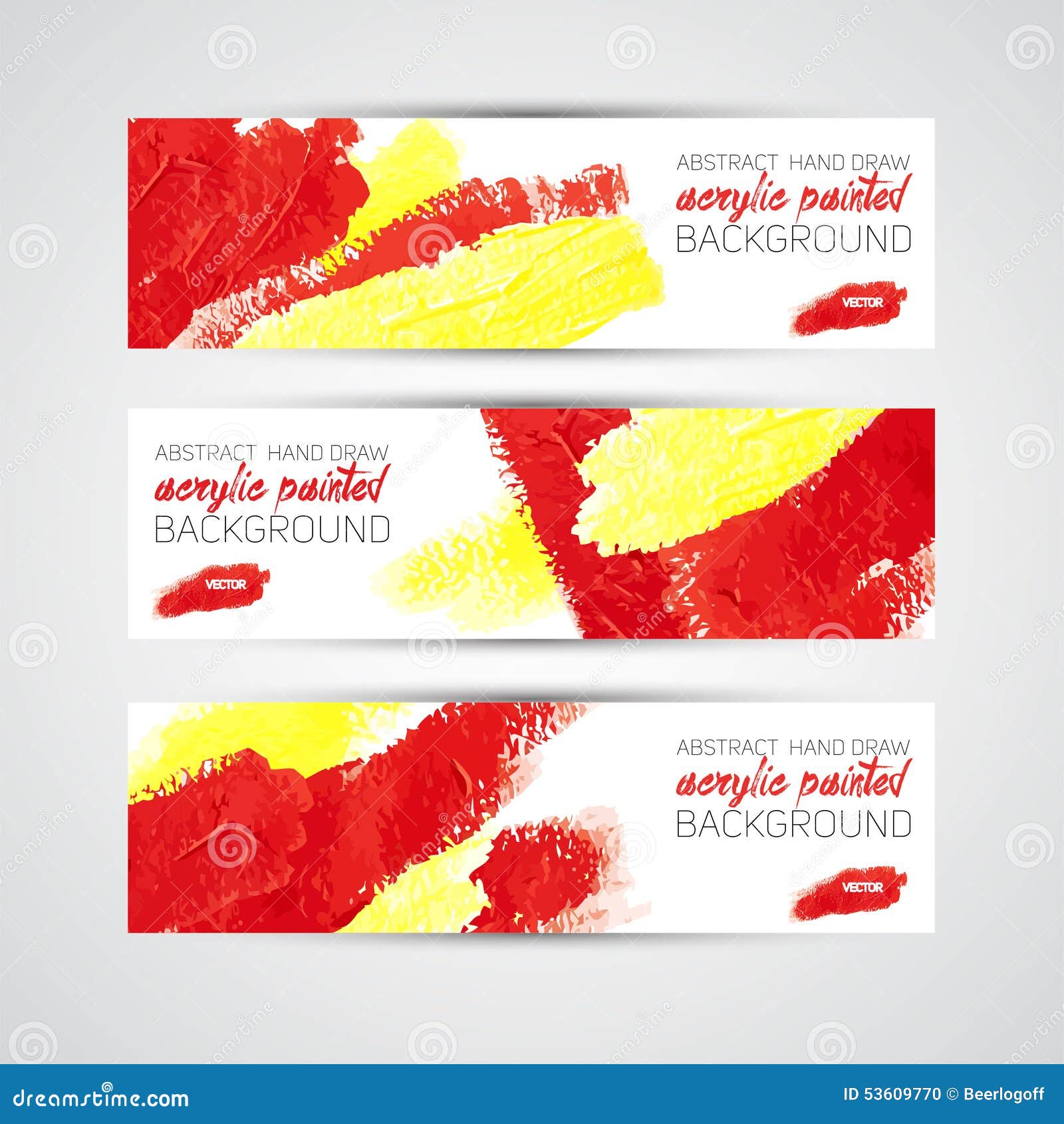 Vector Abstract Acrylic Painted Brush Banner Stock Vector ...