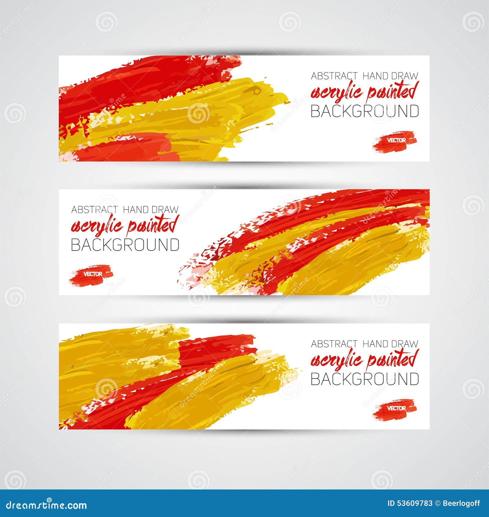 Vector Abstract Acrylic Painted Brush Banner Stock Vector ...