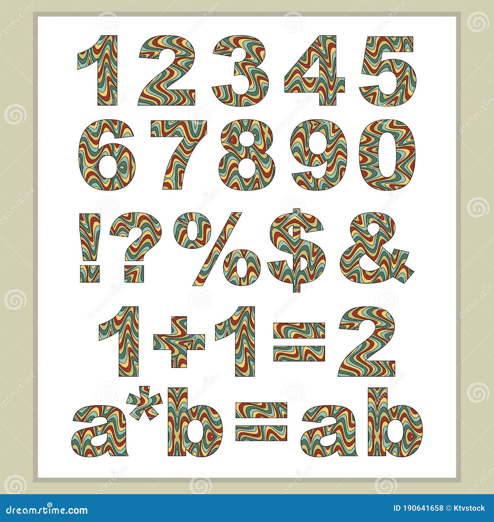 Vector Abstract Alphabet with Distortion Effect. Stock Vector ...