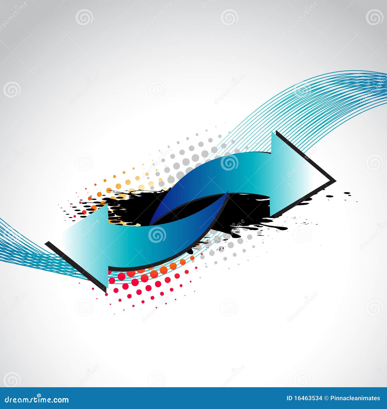 Vector abstract arrow stock vector. Illustration of spiral - 16463534