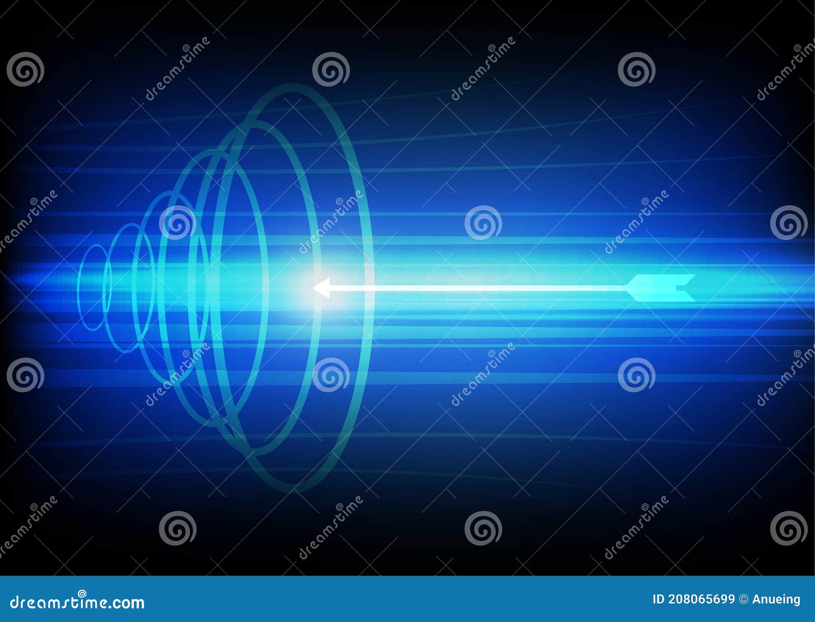 Abstract Archery Logo. Vector Badge Concept. Archer With Sport Bow And ...