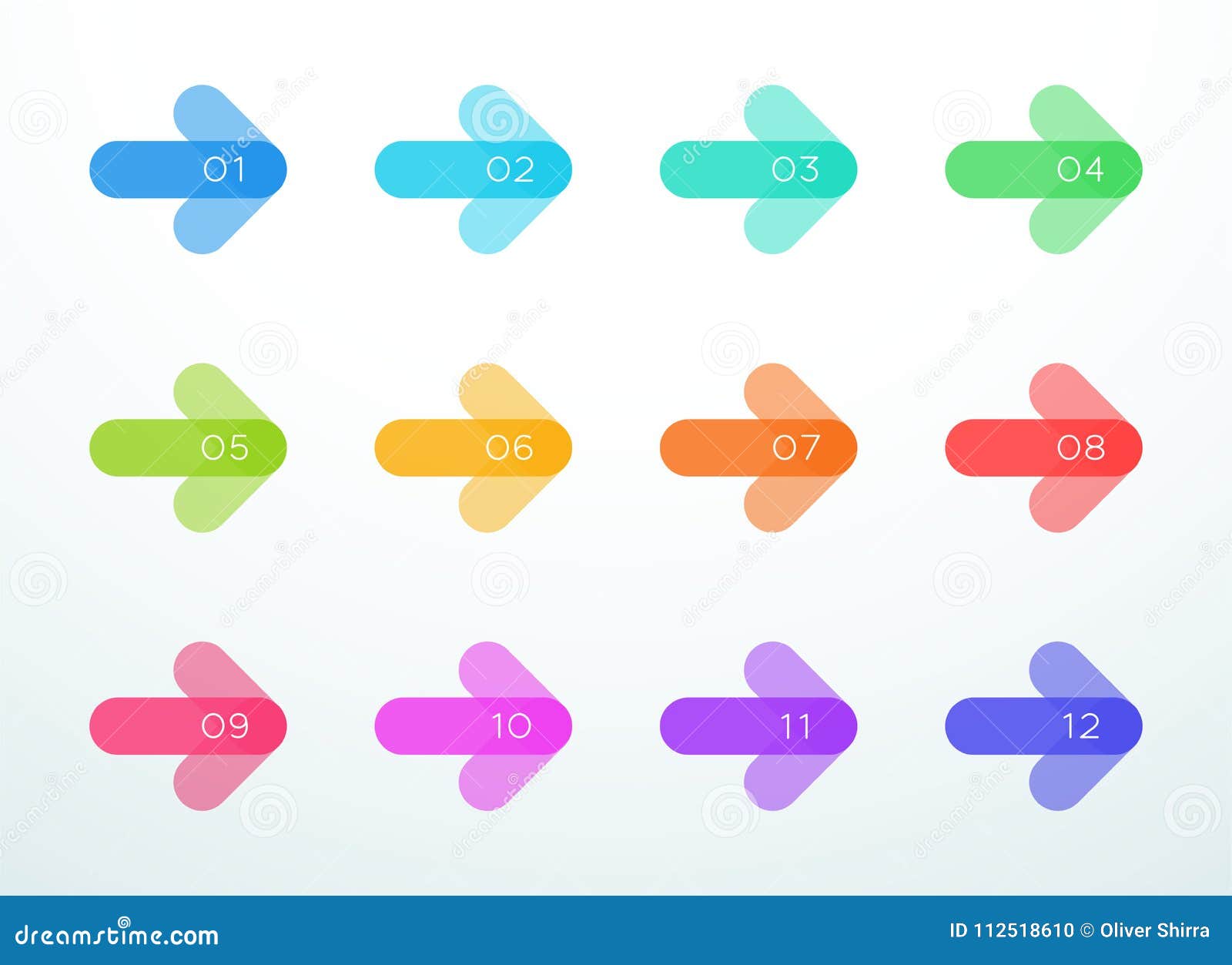 Vector Abstract Arrow Bullet Point Numbers 1 To 12 Stock Vector ... Vector Abstract Arrow Bullet Point Numbers 1 To 12 Stock Vector ...