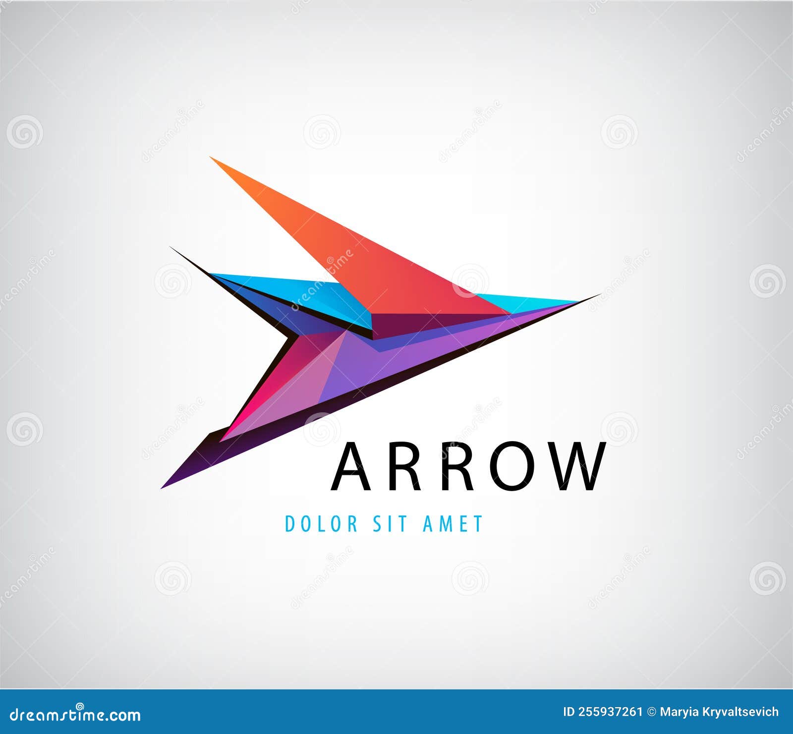 Vector Abstract Arrow Logo, Icon Isolated. Point, Web Abstract ...