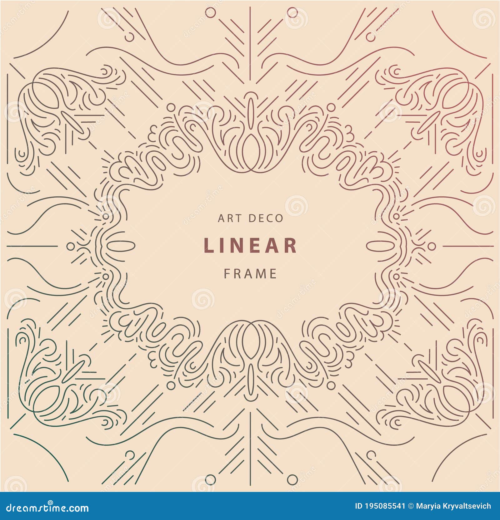 Frame Of Linear Drawing Shells Vector Illustration | CartoonDealer.com ...