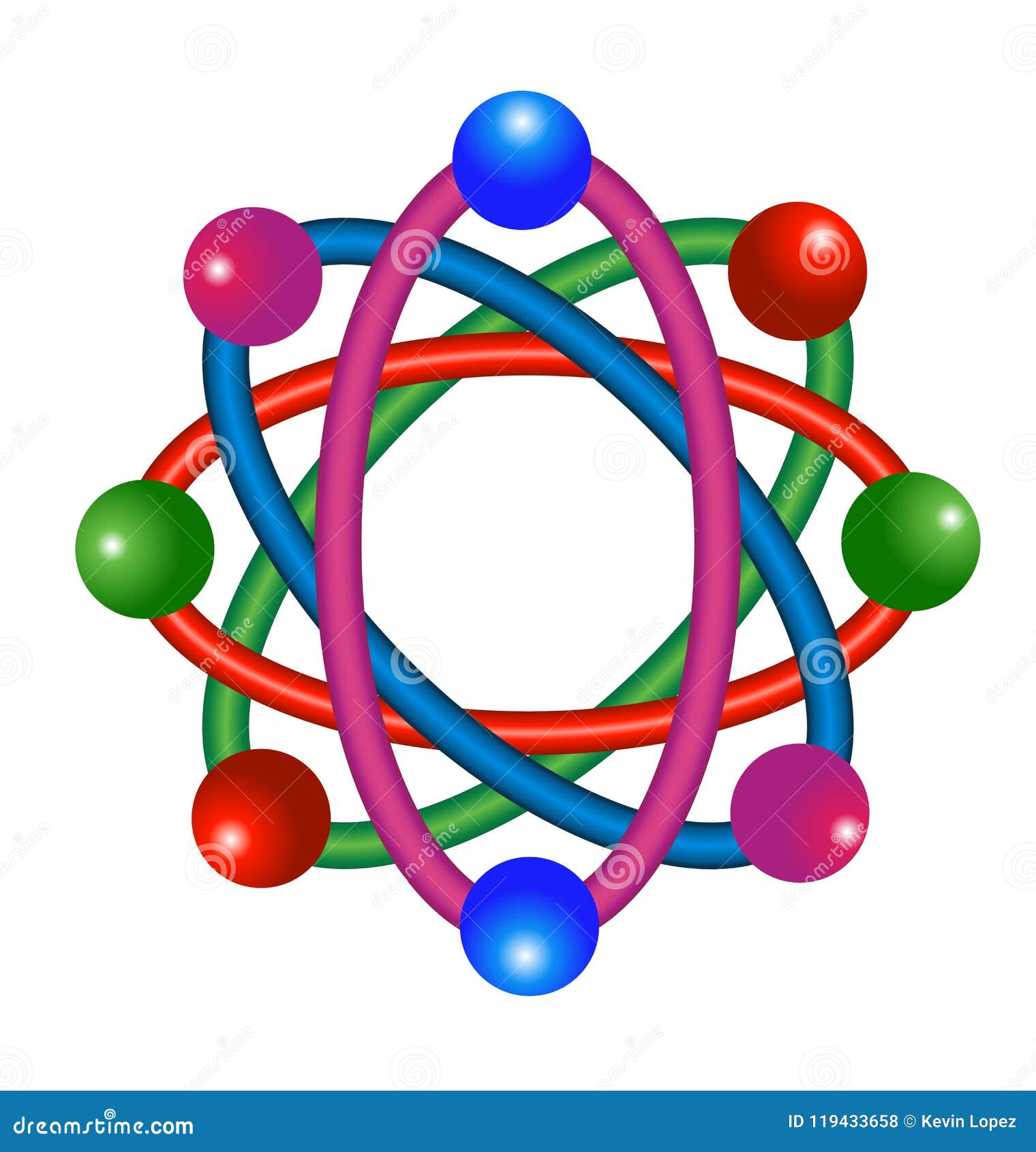 Vector of Abstract Atomic Molecular Team Laboratory Icon Logo Stock ...