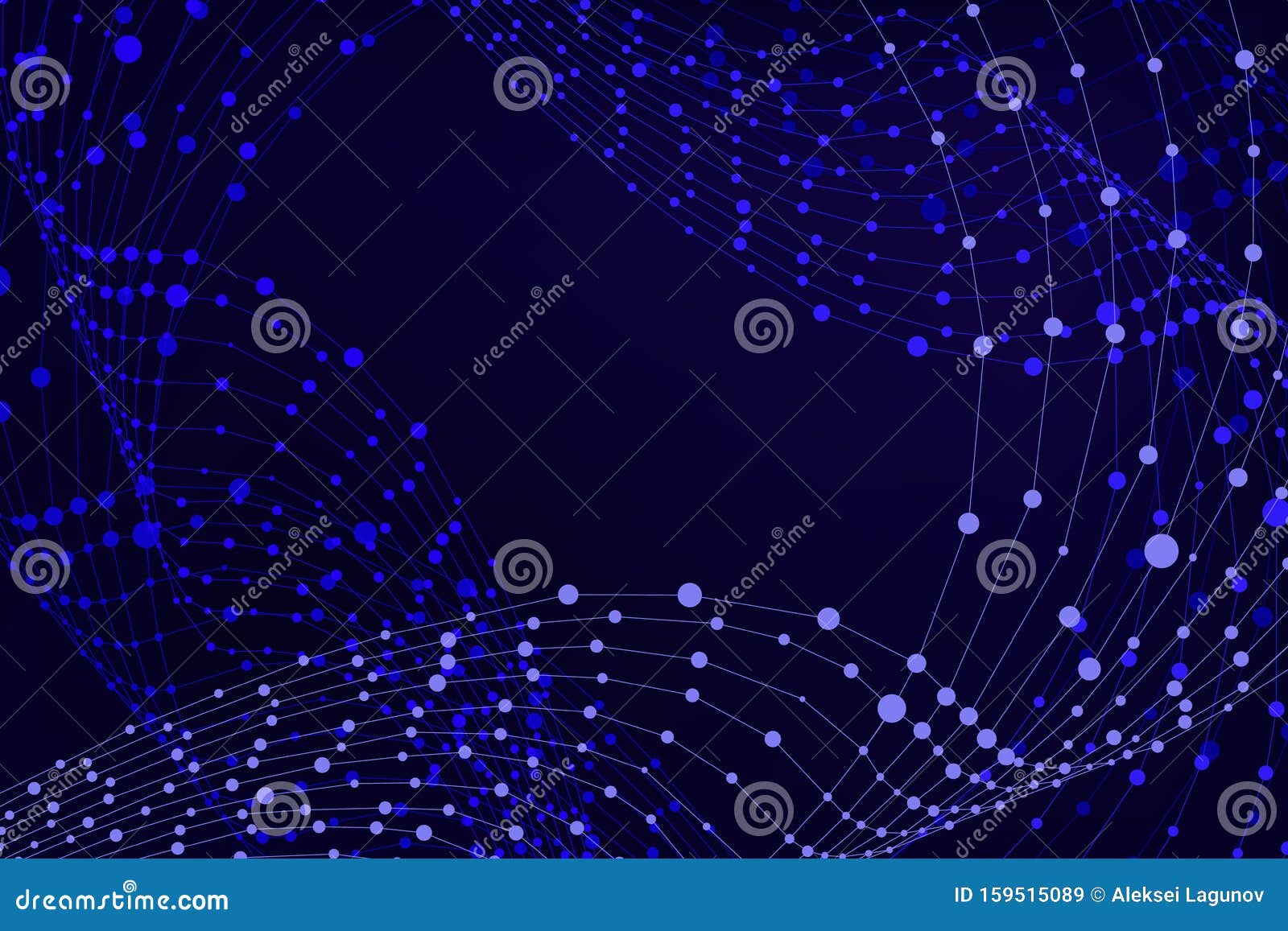 Vector Abstract Background, Bright Blue Geometric Shapes, Connected ...