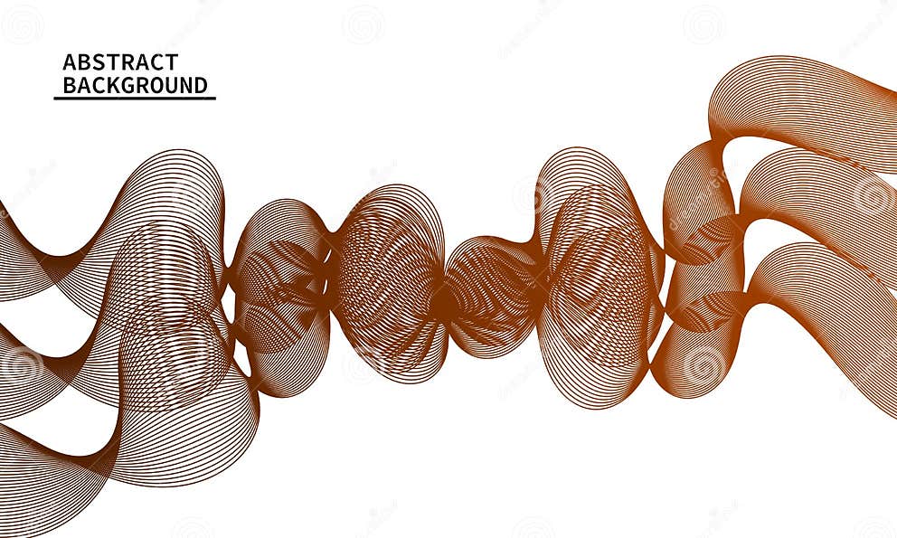Vector Abstract Background with Brown Dynamic Waves Stock Vector ...