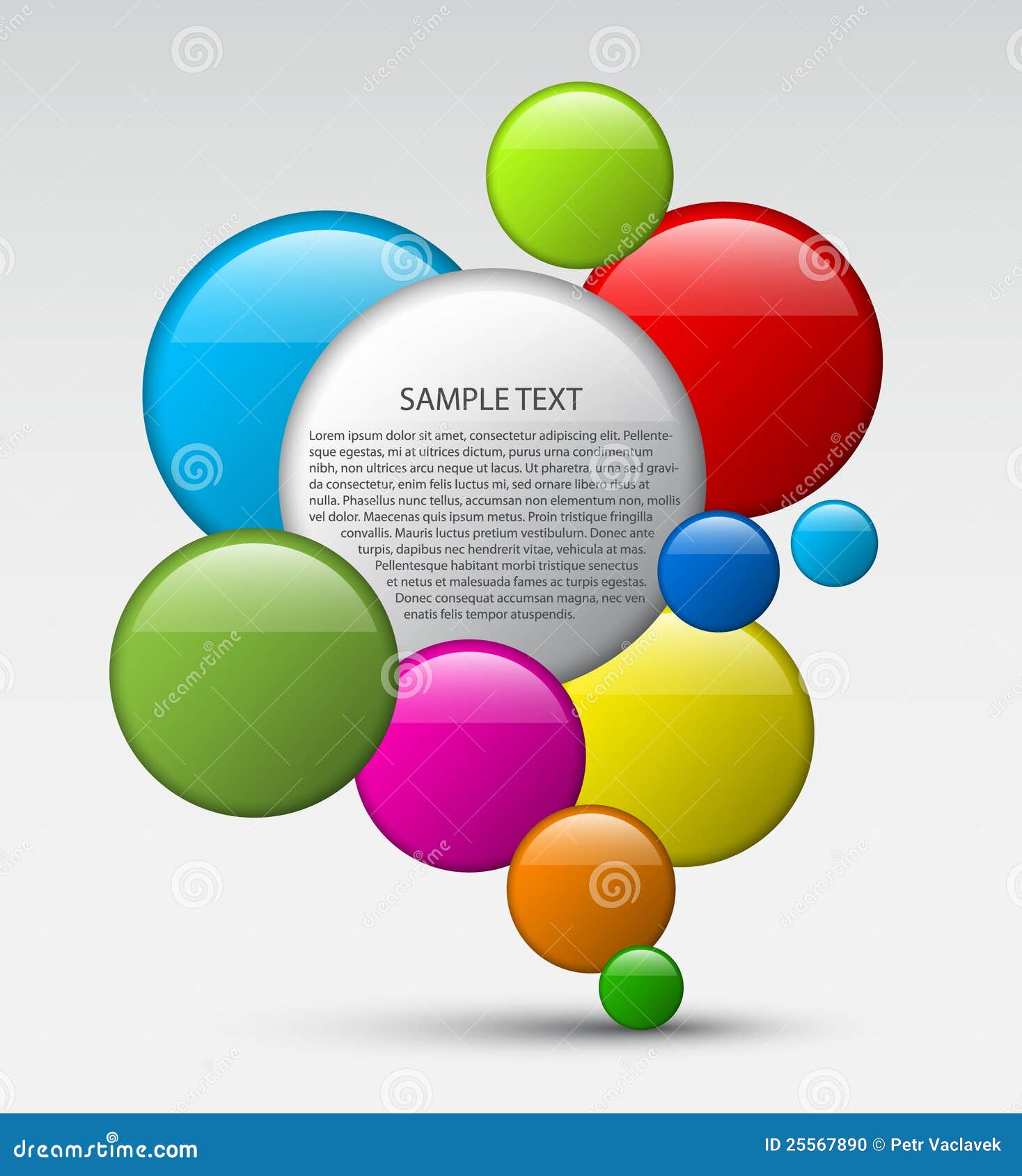 Vector Abstract Background with Circle Badges Stock Vector ...