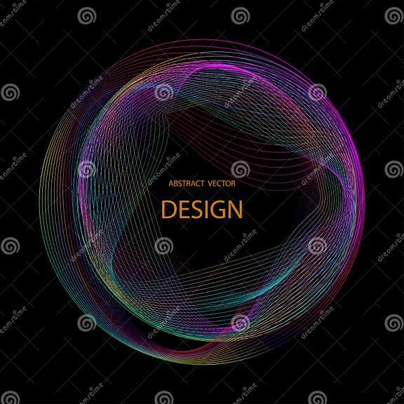 Vector Abstract Background. Abstract Circle Shape. Circle Lines ...