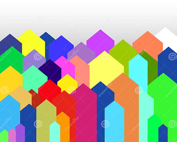 Vector Abstract Background with Color Columns on Gradiant Background ...