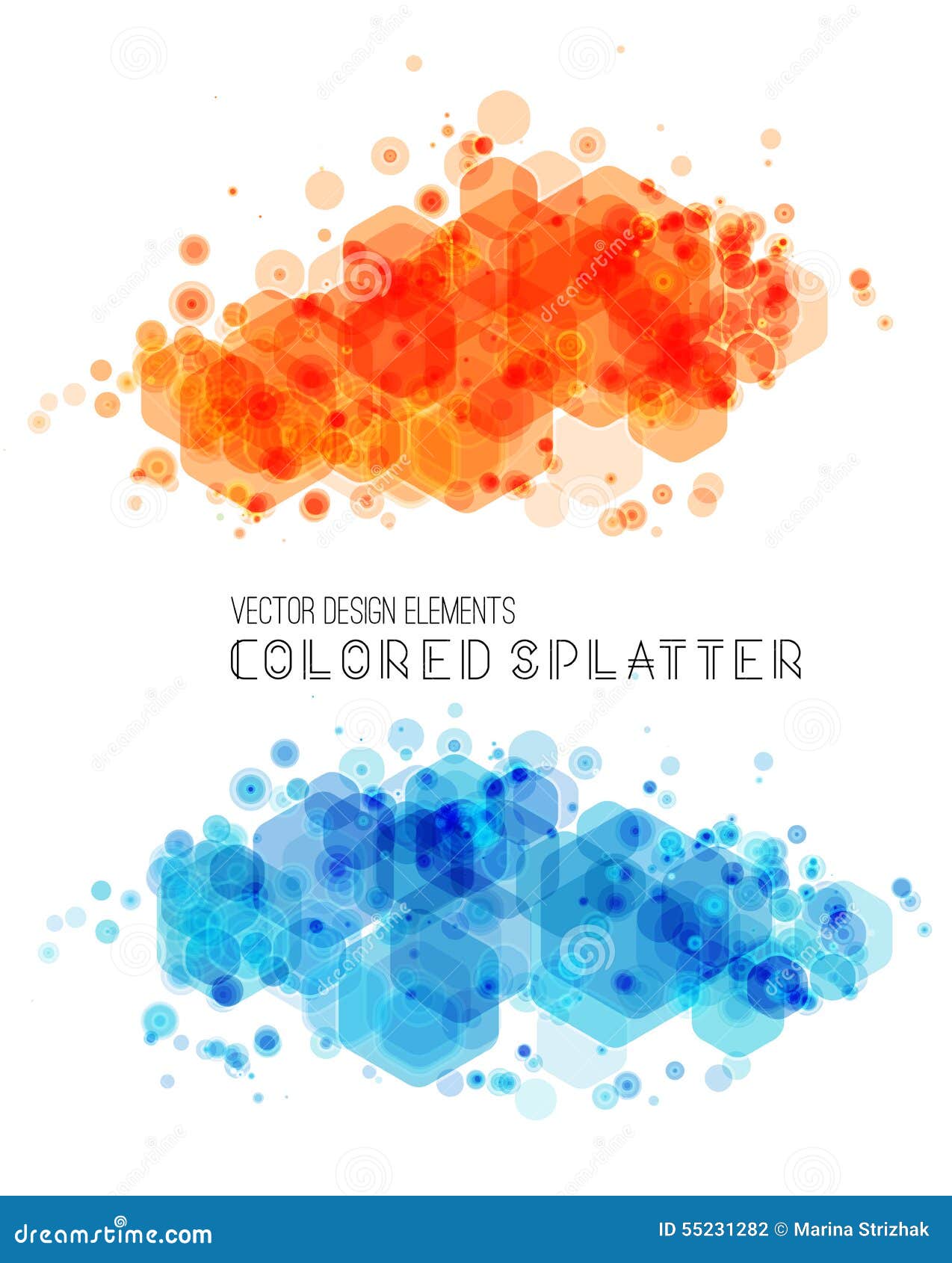 Vector Abstract Background with Color Splash Stock Vector ...