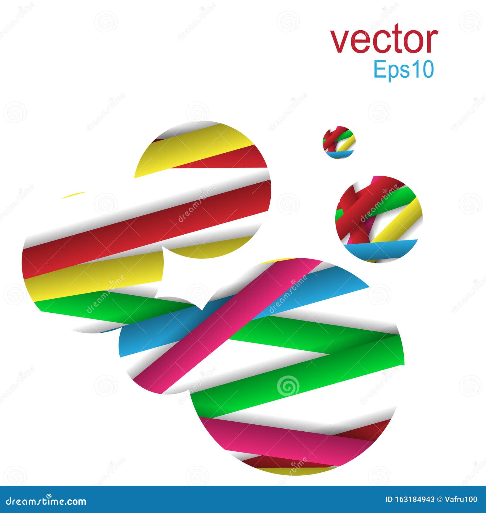Colored Bands Inside Circles Stock Illustration - Illustration of ...
