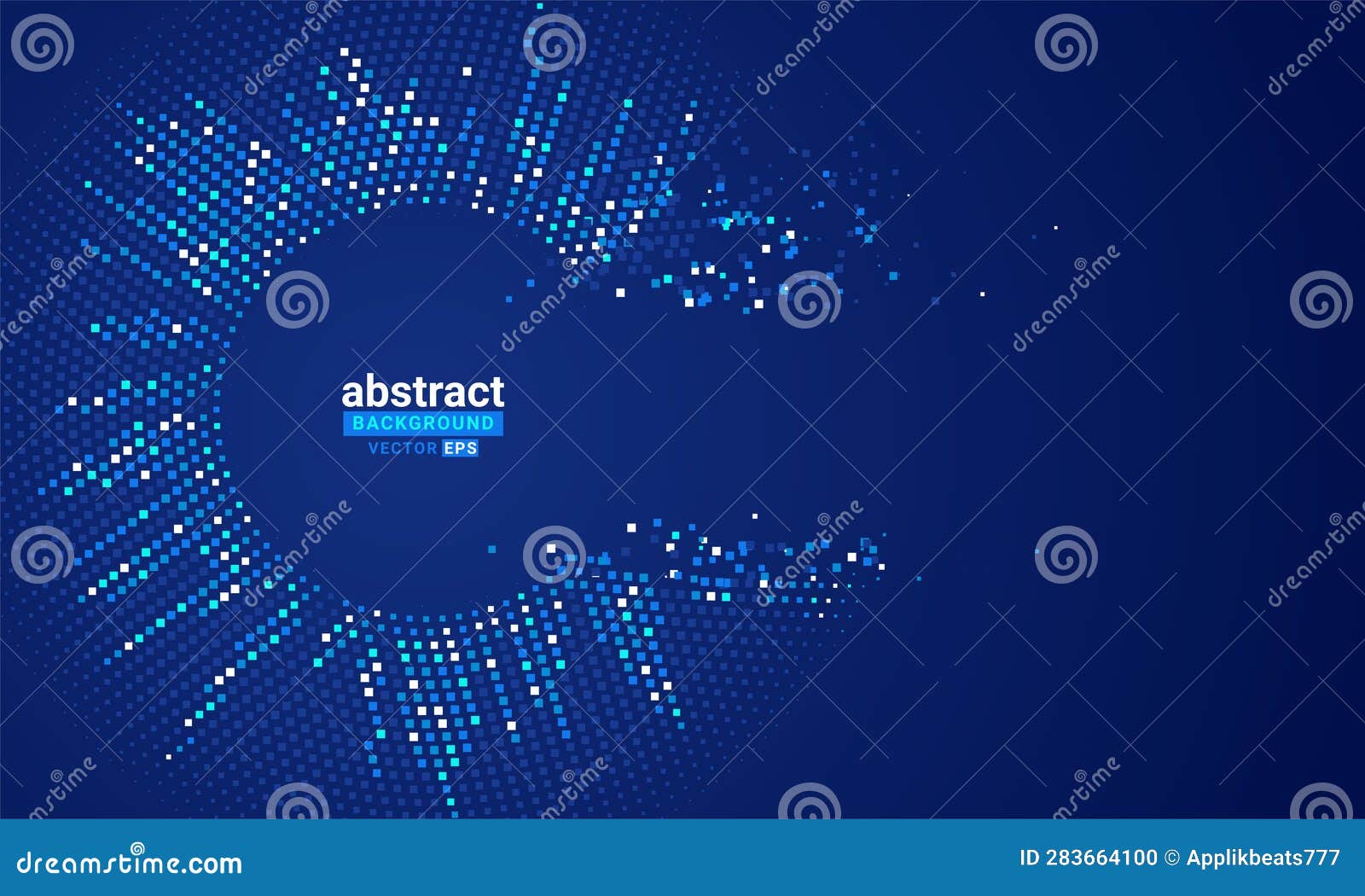 Vector Abstract Background with a Colored Dotted Dynamic Waves Stock ...