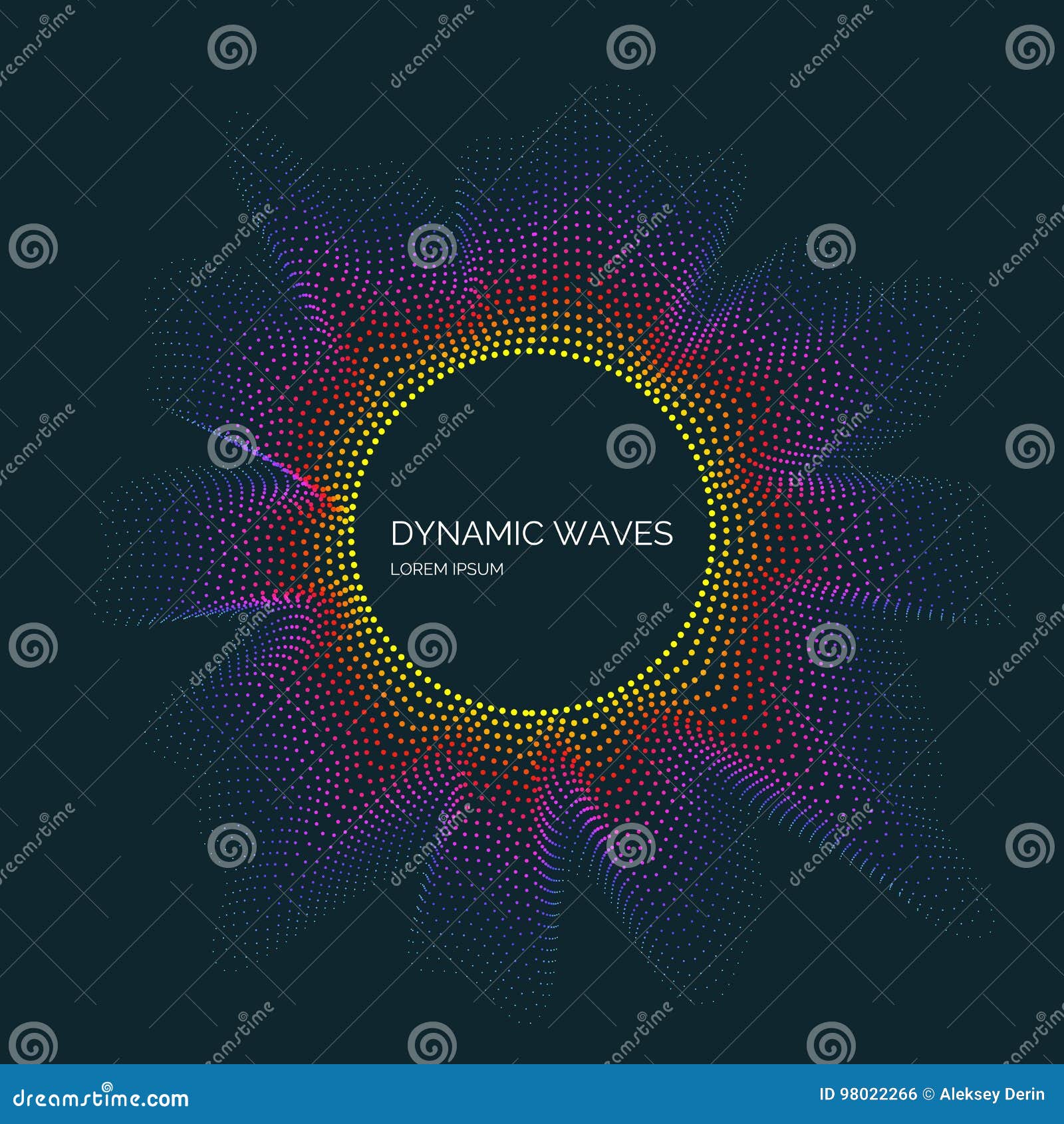 Vector Abstract Background with a Colored Dynamic Waves Stock Vector ...