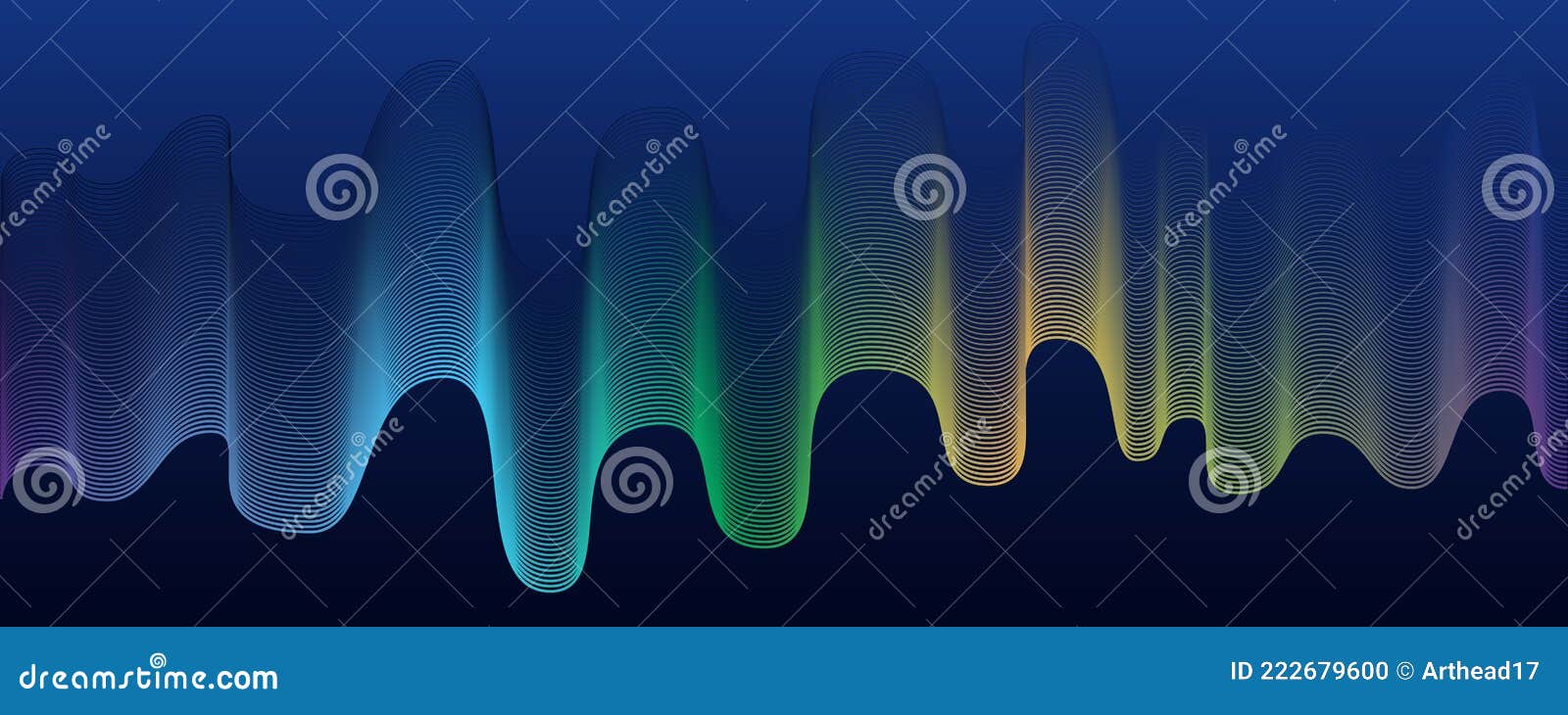 Vector Abstract Background with a Colored Dynamic Waves. Geometric Hi ...