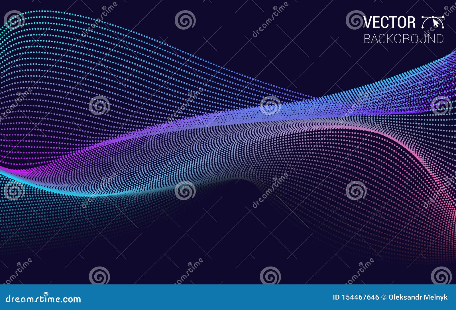 Vector Abstract Background Colored Dynamic Waves. Illustration Suitable ...