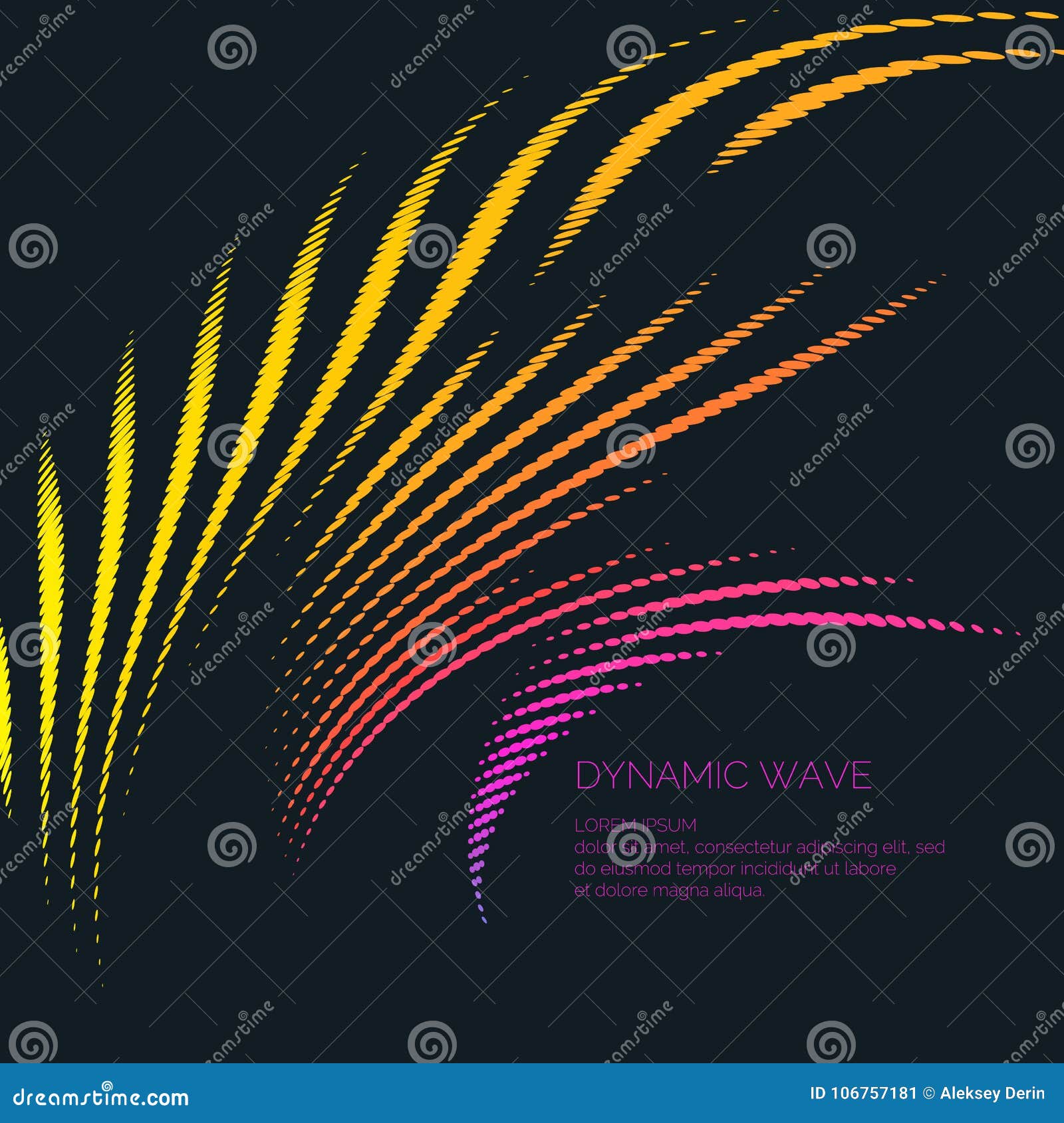 Vector Abstract Background with a Colored Dynamic Waves, Line and ...