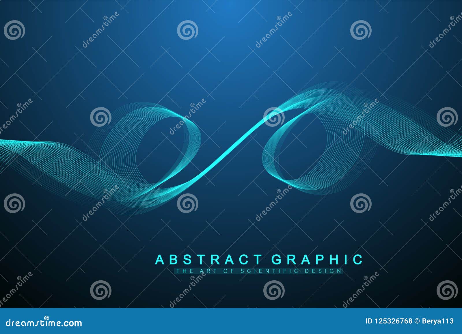 Vector Abstract Background with a Colored Dynamic Waves, Line and ...