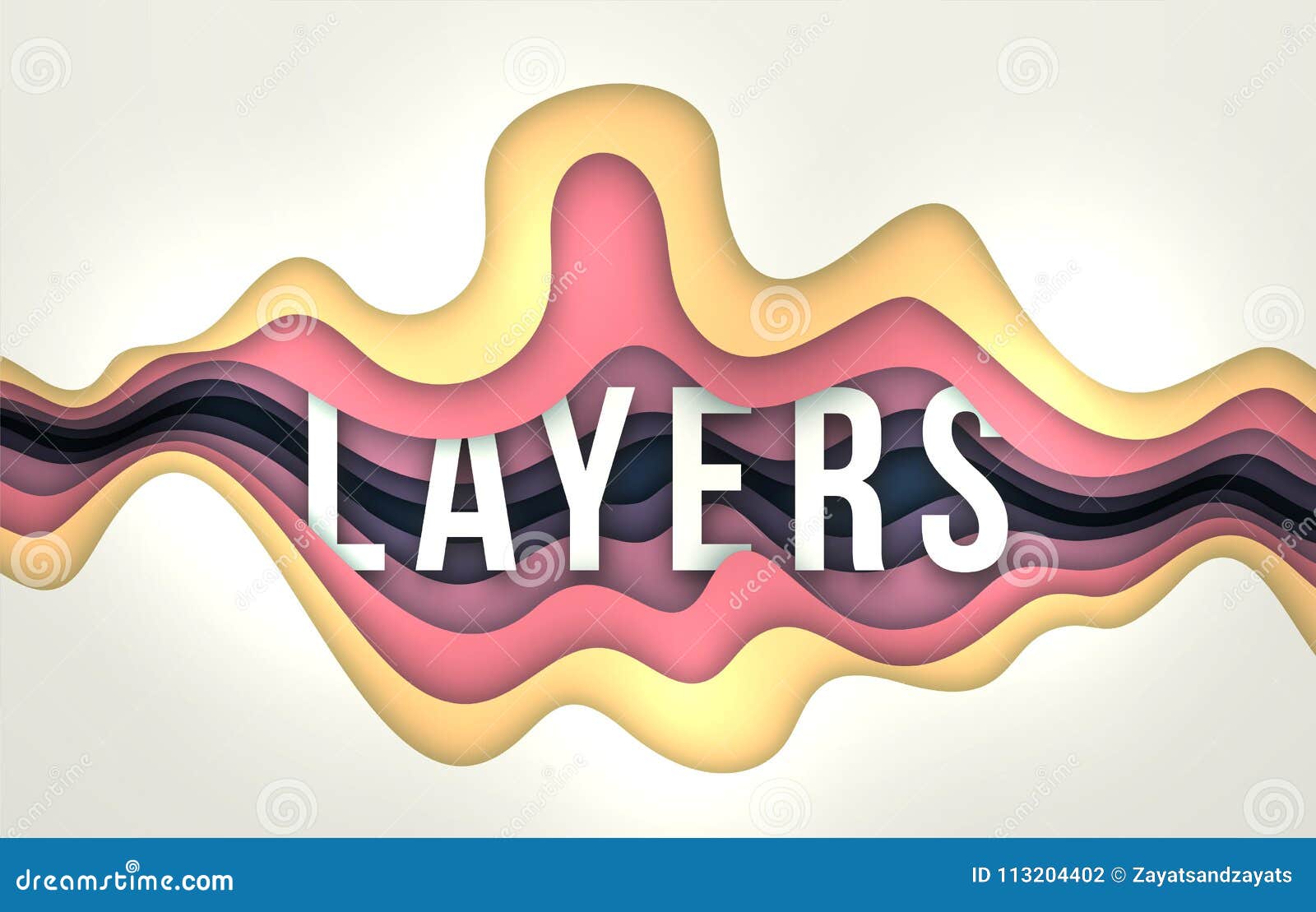 Layers Vector Background stock vector. Illustration of color - 113204402