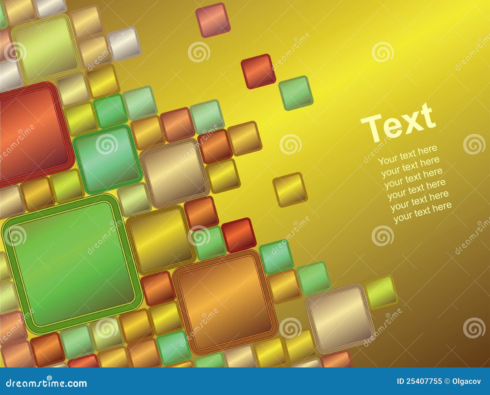 Vector Abstract Background of Colored Squares Stock Vector ...