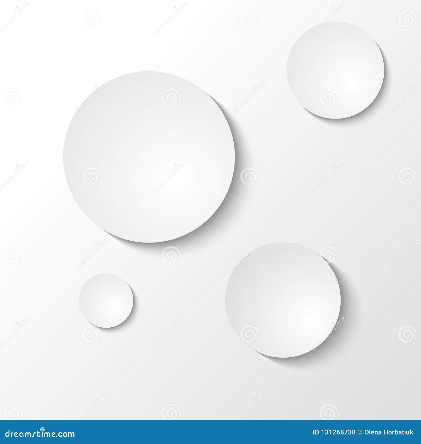 Vector Abstract Background Composed of White Paper Round Notes. Eps10 ...