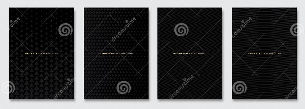 Deluxe Dark Cover Collection with Subtle Geometric Patterns Stock ...