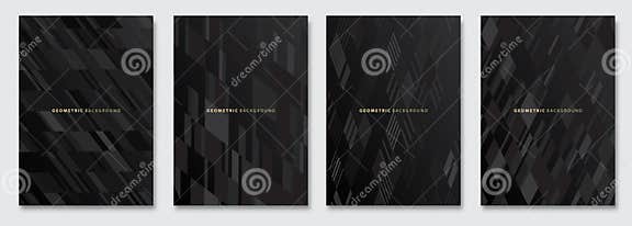 Deluxe Dark Cover Collection with Subtle Geometric Patterns Stock ...