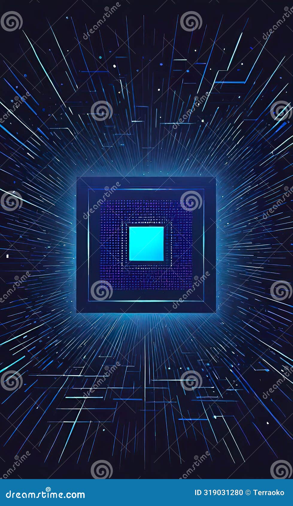 Vector Abstract Background, Digital Glowing Square Pixels for ...