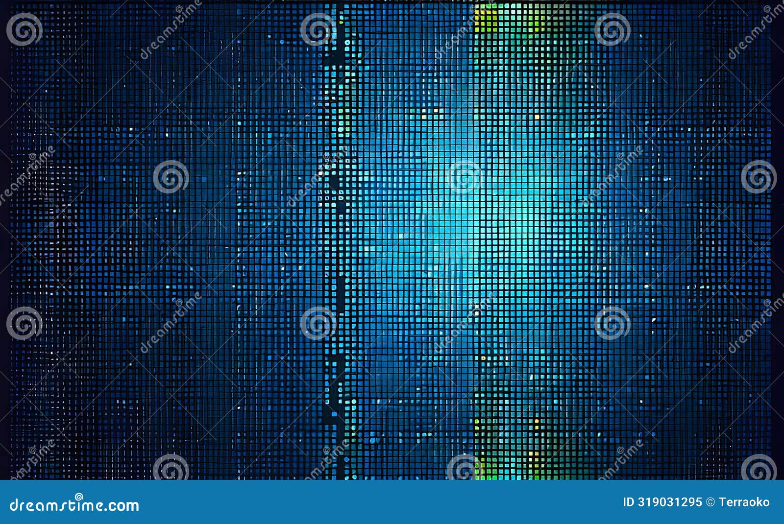 Vector Abstract Background, Digital Glowing Square Pixels for ...