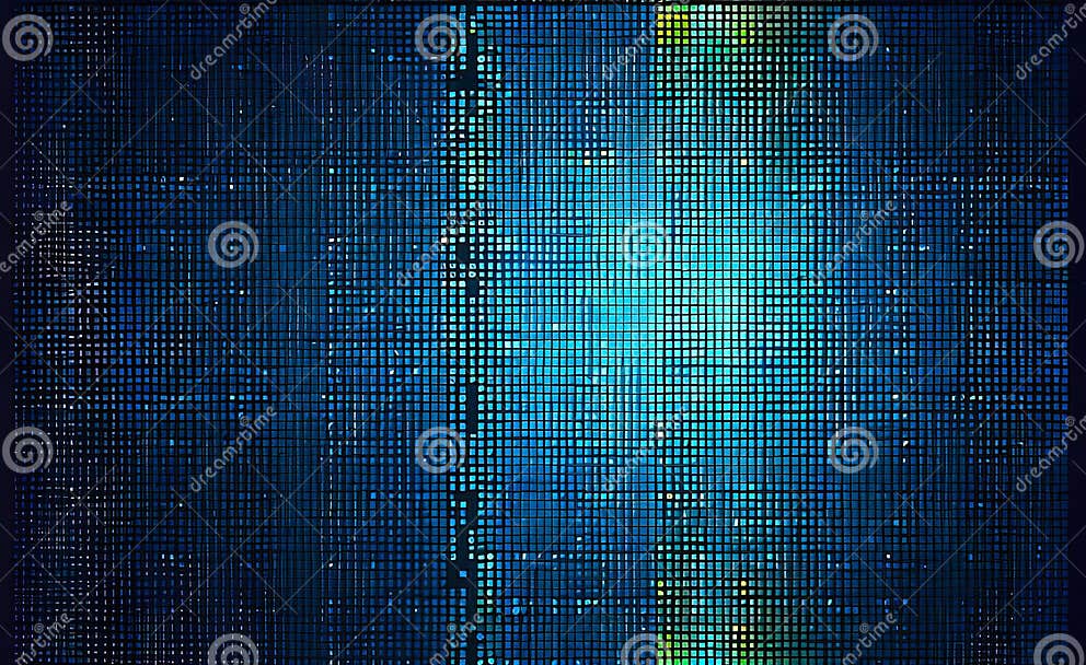 Vector Abstract Background, Digital Glowing Square Pixels for ...