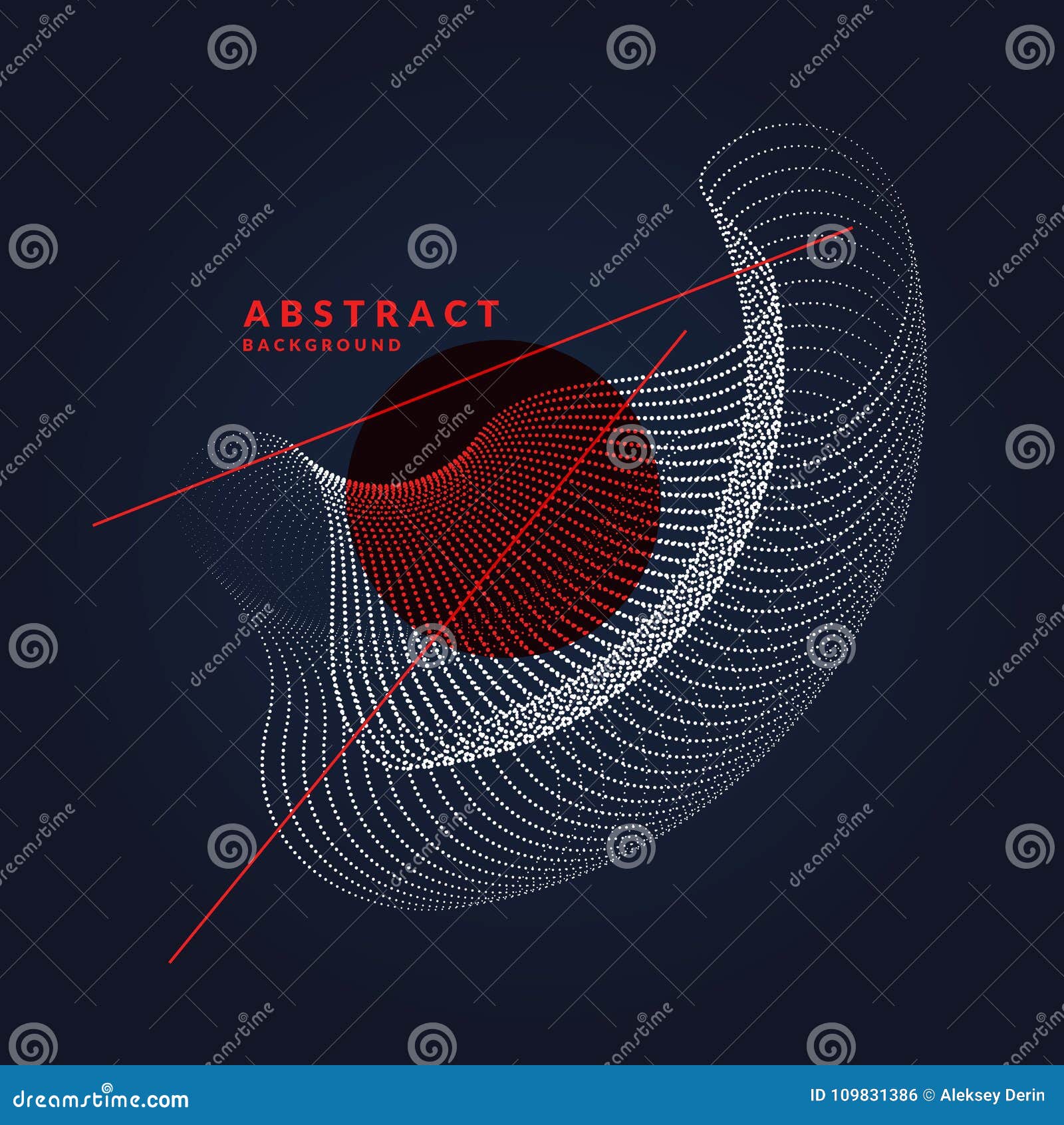 Vector Abstract Background with Dynamic Waves, Line and Particles ...