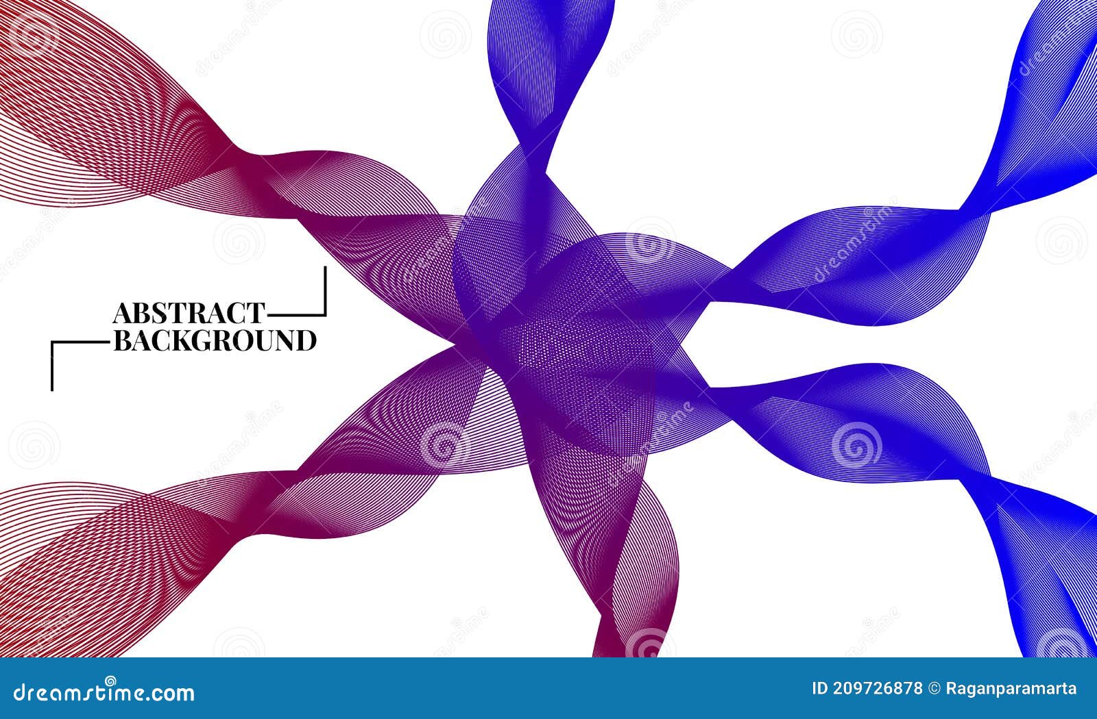 Vector Abstract Background with Dynamic Waves in Red and Blue ...