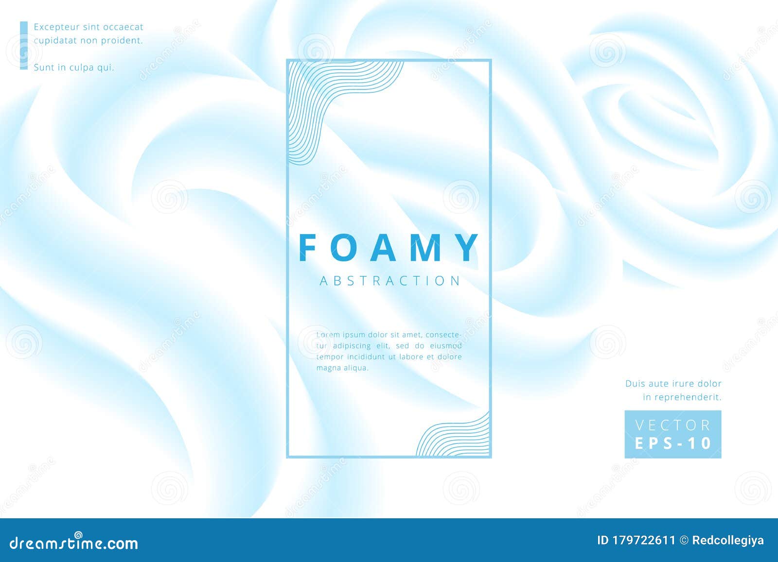 Vector Abstract Background of Foam Wave Shape Stock Vector ...