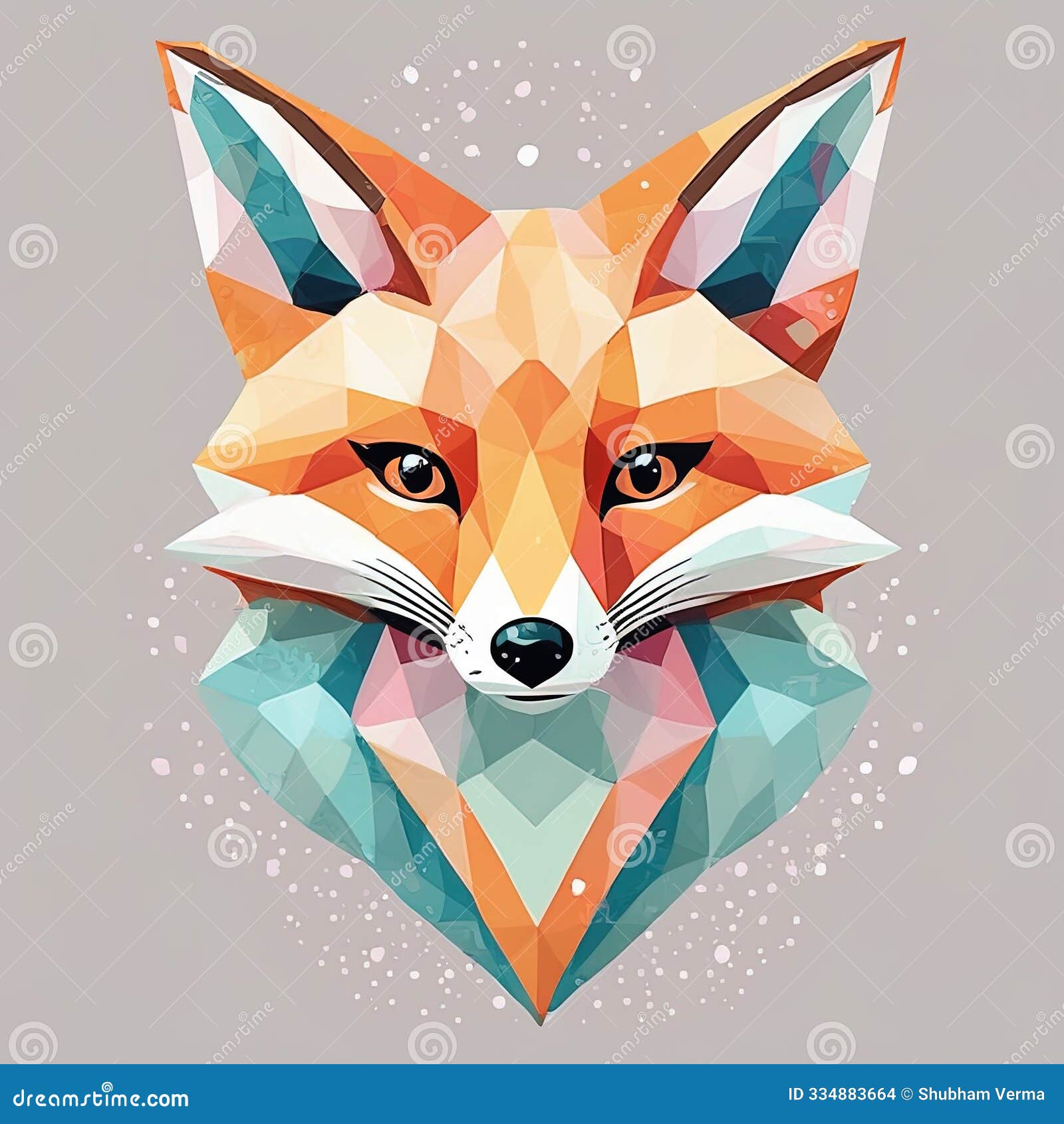 Vector Abstract Background with Fox Vector Abstract Background with Fox ...