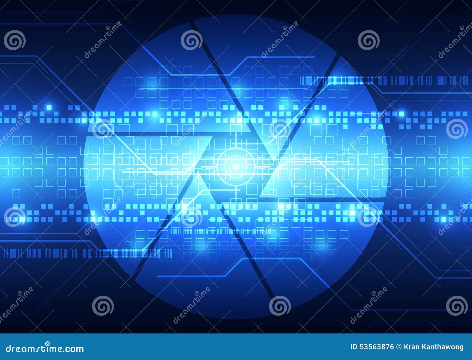 Vector Abstract Background Future Technology, Illustration Stock Vector ...