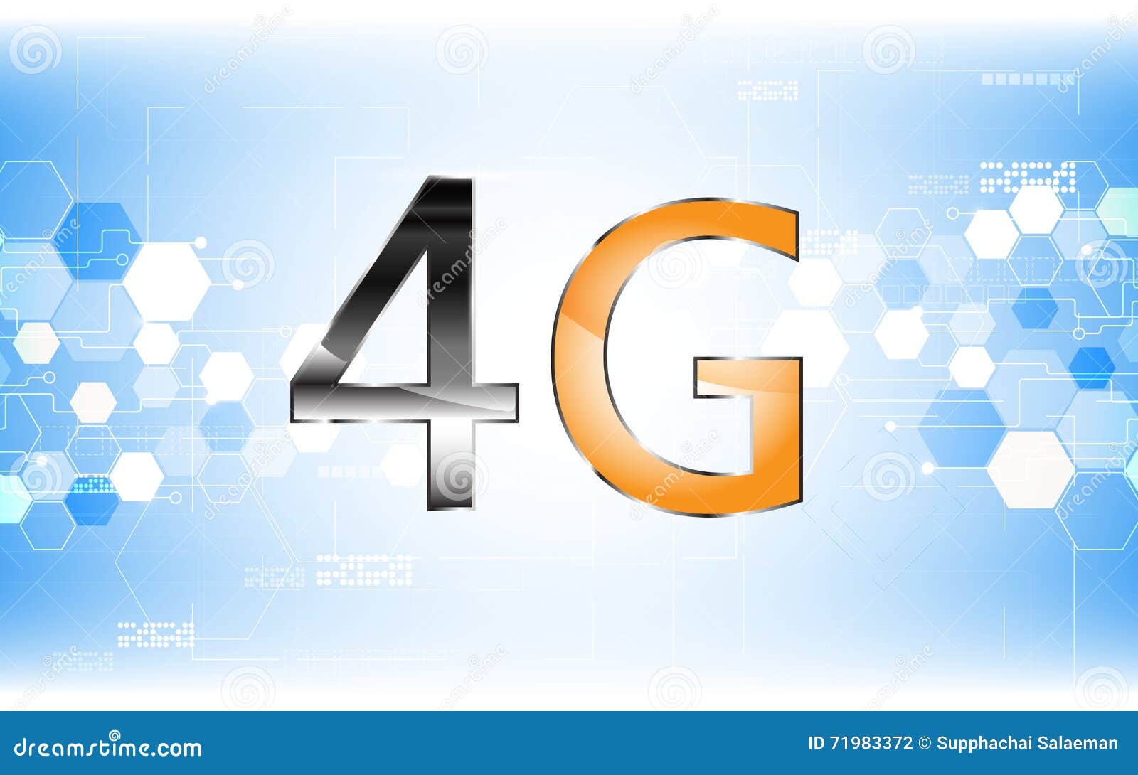 Vector Abstract Background 4g Telecoms Innovation Concept Stock Vector ...