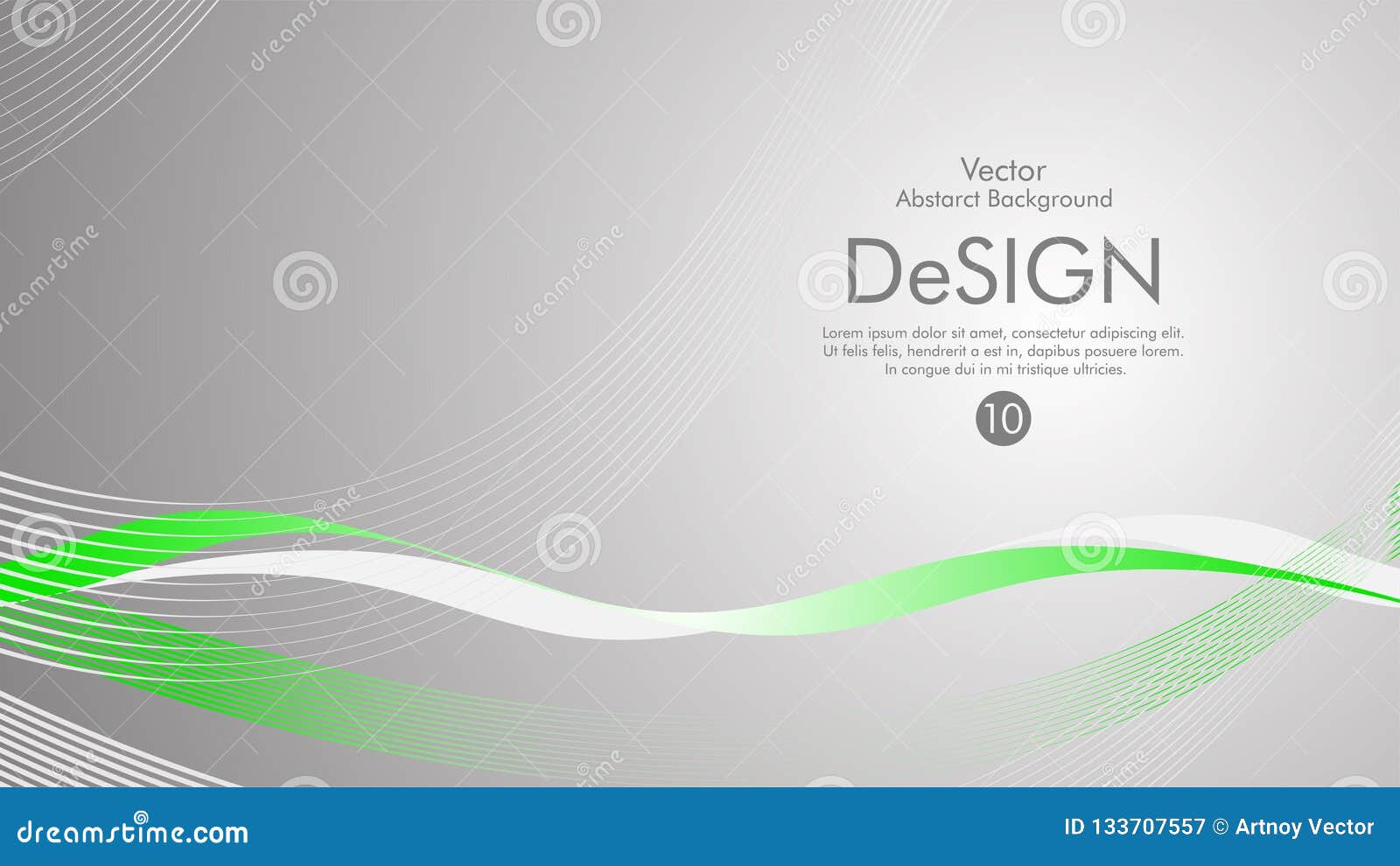 Vector Abstract Background with Green Wavy Lines Stock Vector ...