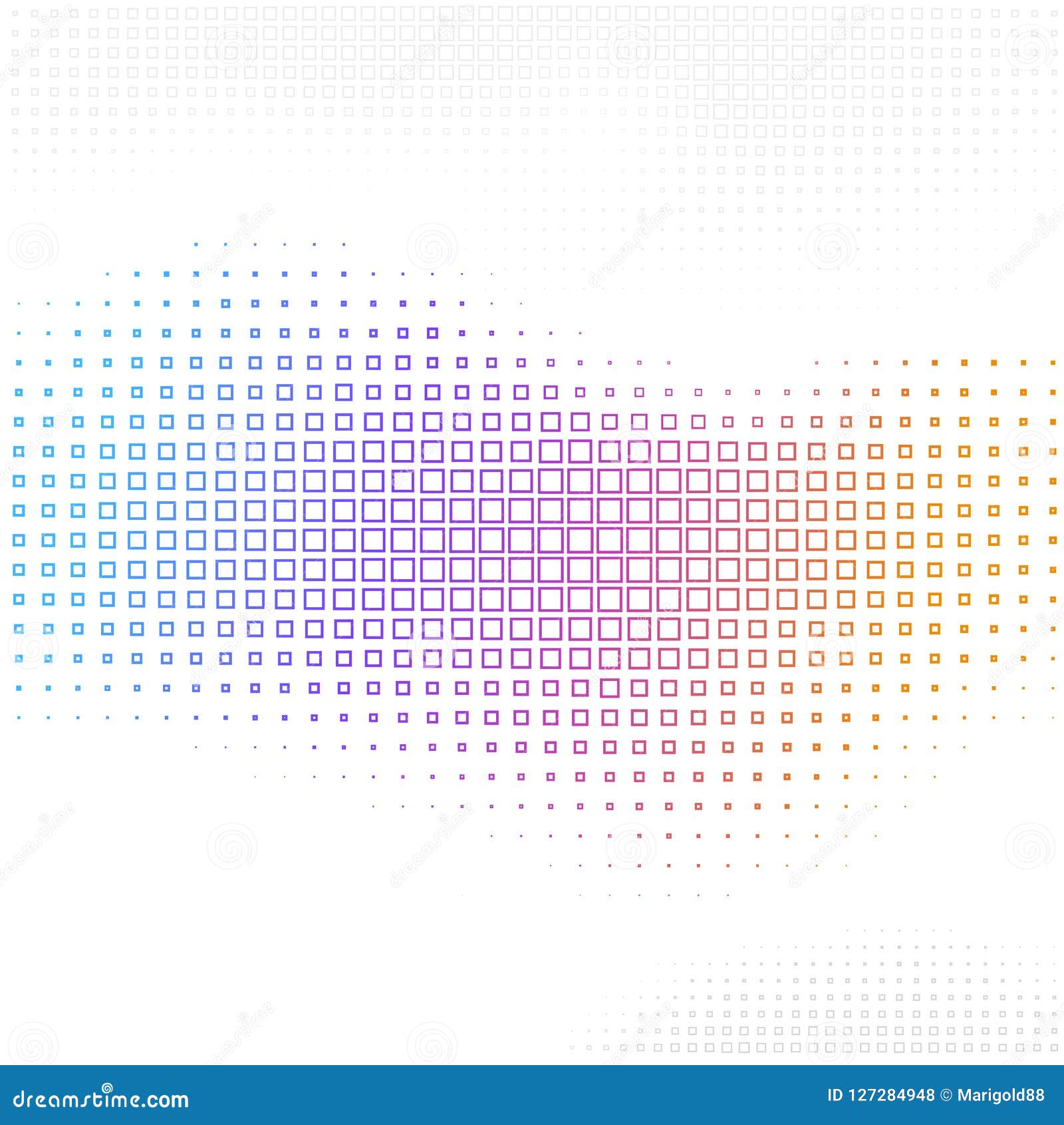 Halftone Square And Circle Frames With Paint Brush Strokes Cartoon ...