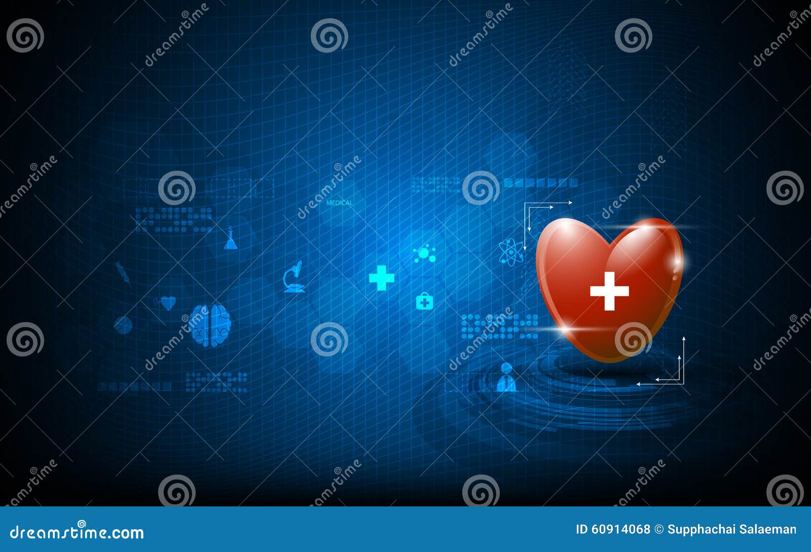 Vector Abstract Background Health Care Tech Innovation Concept Stock ...