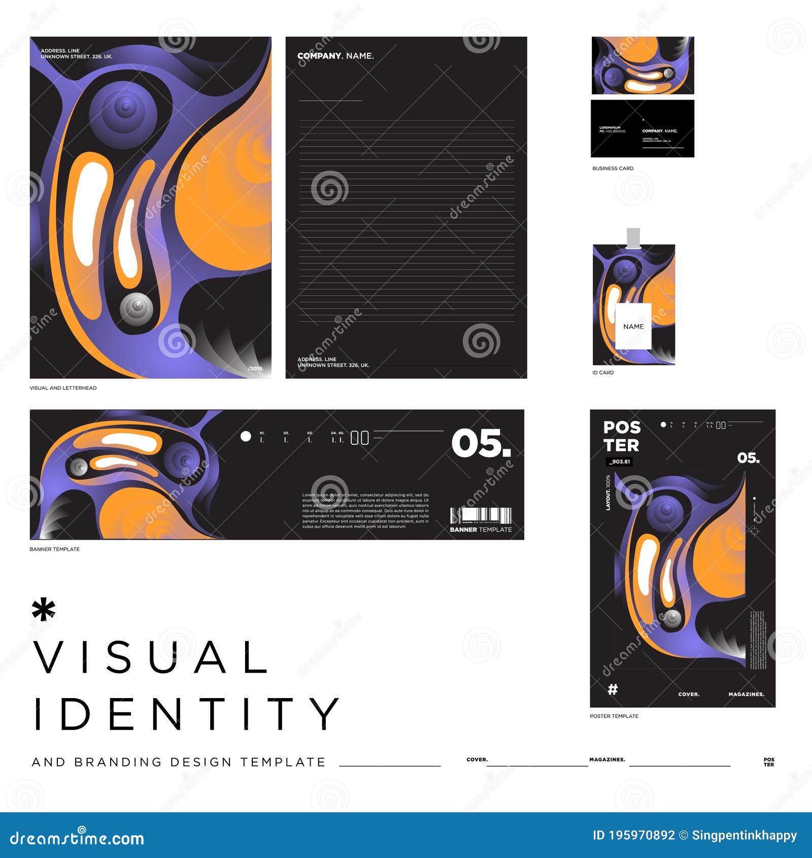 Vector Abstract Background Illustration Visual Identity Brand Template ...