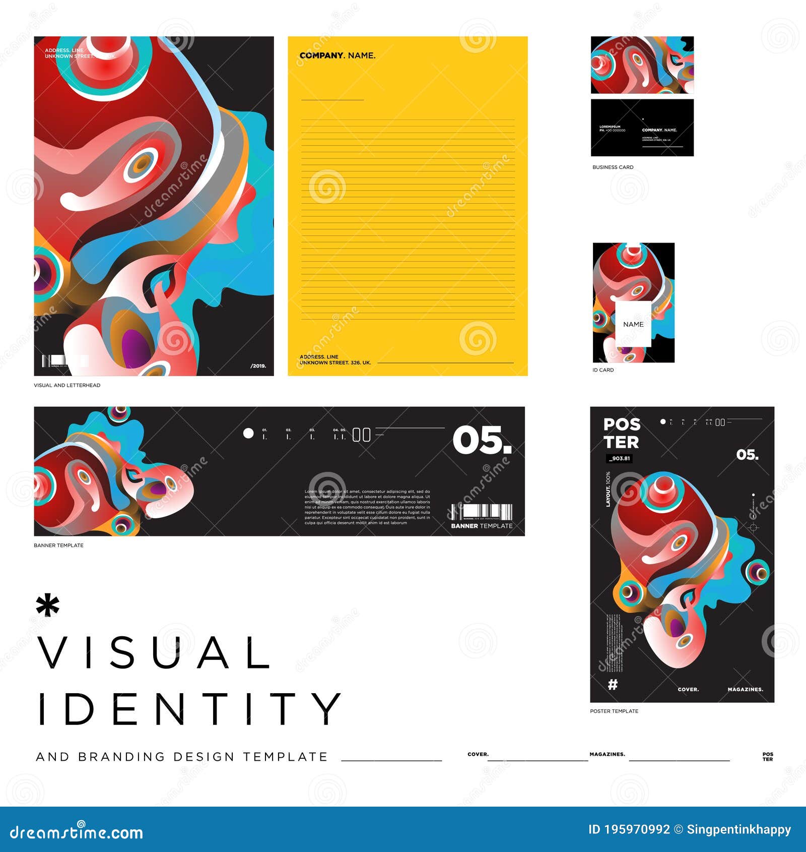 Vector Abstract Background Illustration Visual Identity Brand Template ...