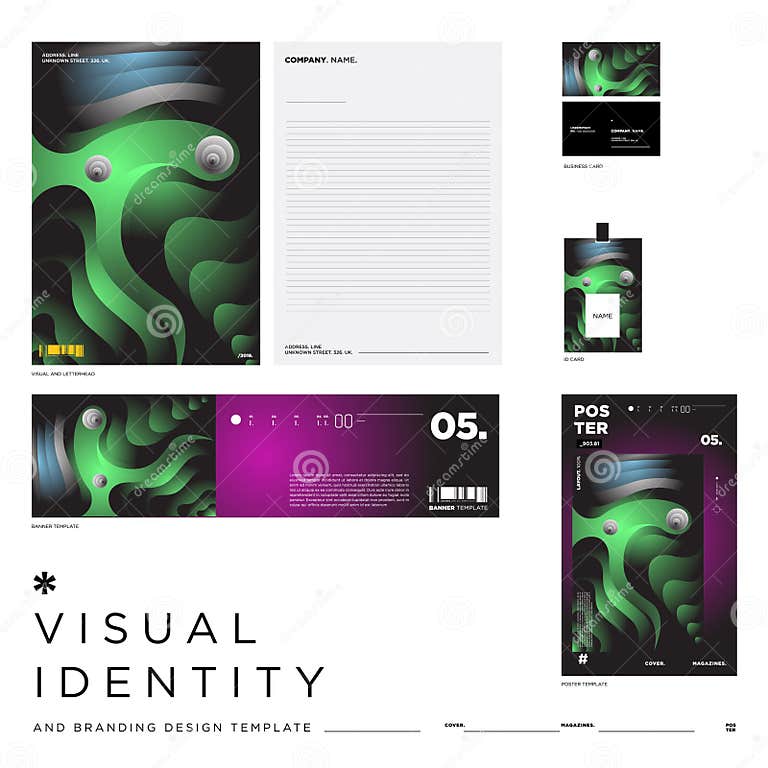 Vector Abstract Background Illustration Visual Identity Brand Template ...