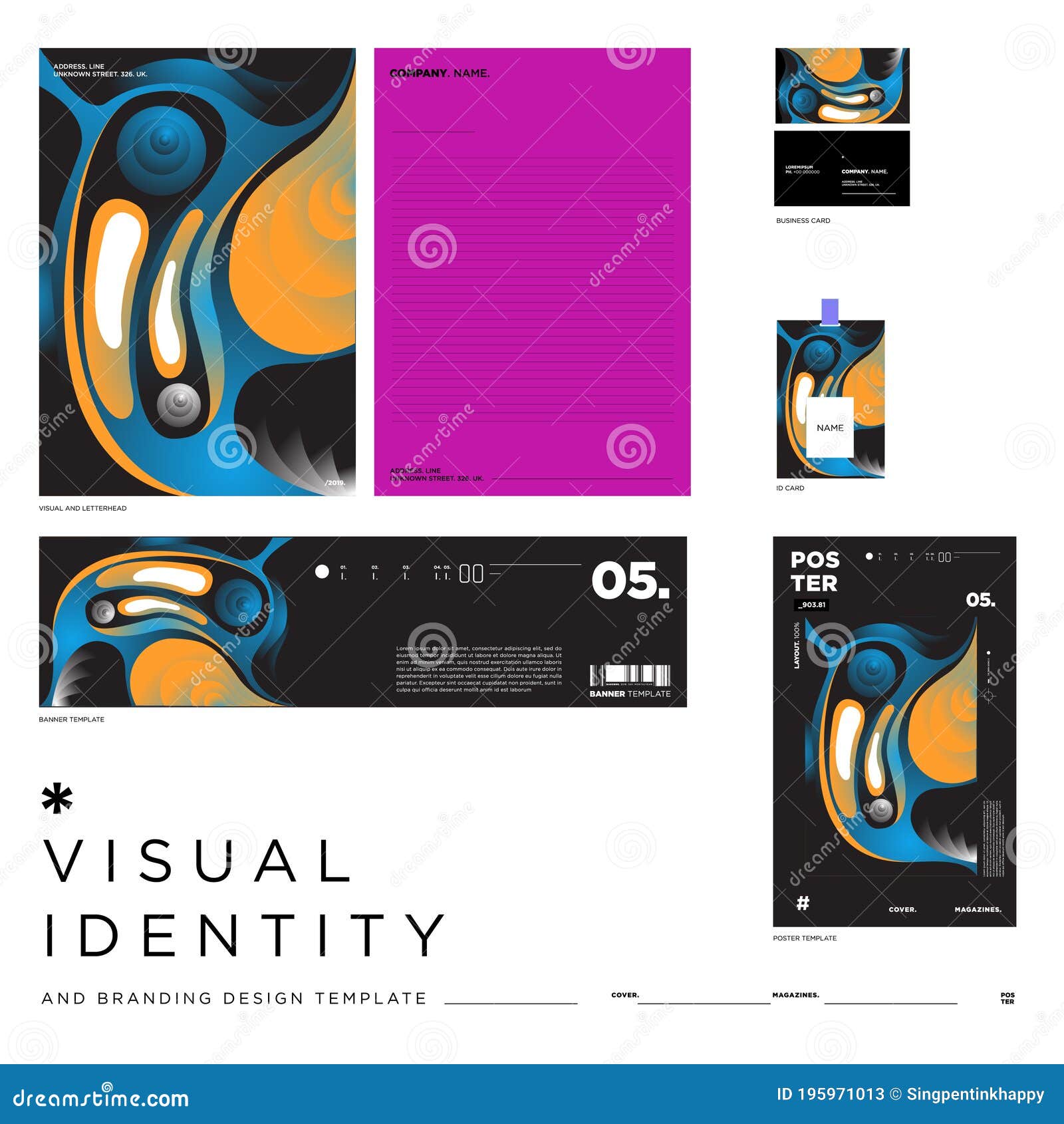 Vector Abstract Background Illustration Visual Identity Brand Template ...