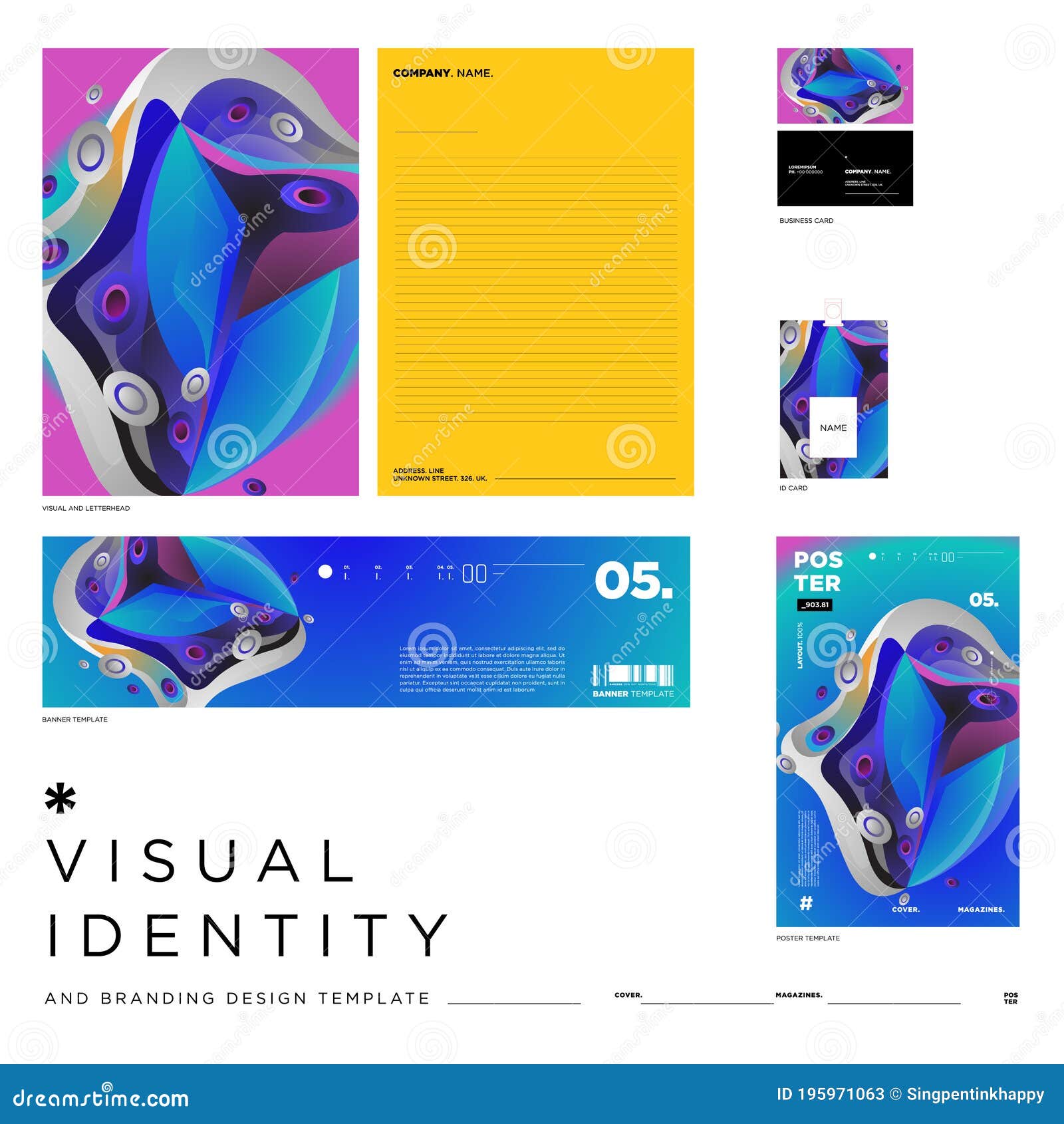 Vector Abstract Background Illustration Visual Identity Brand Template ...