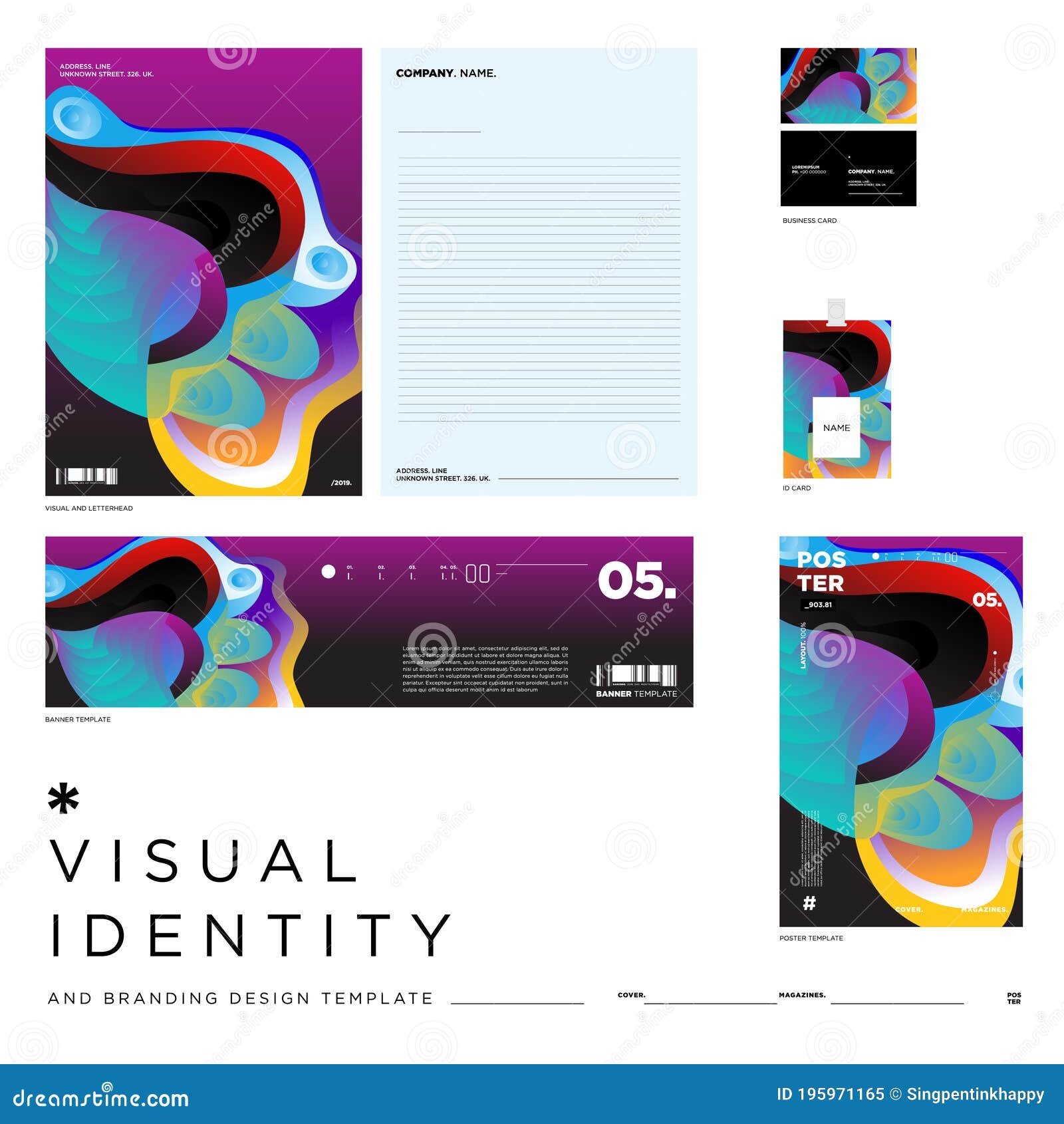 Vector Abstract Background Illustration Visual Identity Brand Template ...