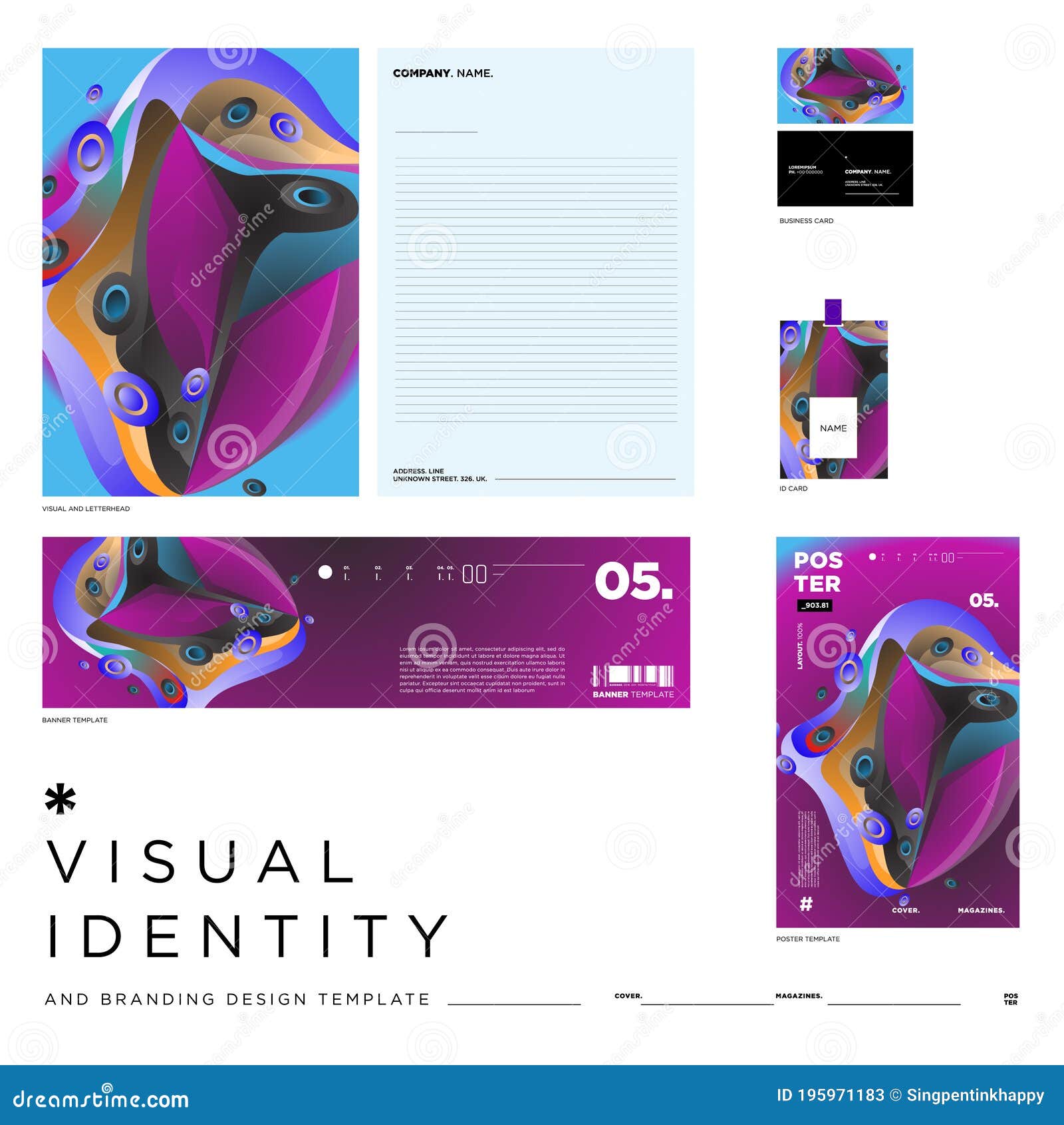 Vector Abstract Background Illustration Visual Identity Brand Template ...