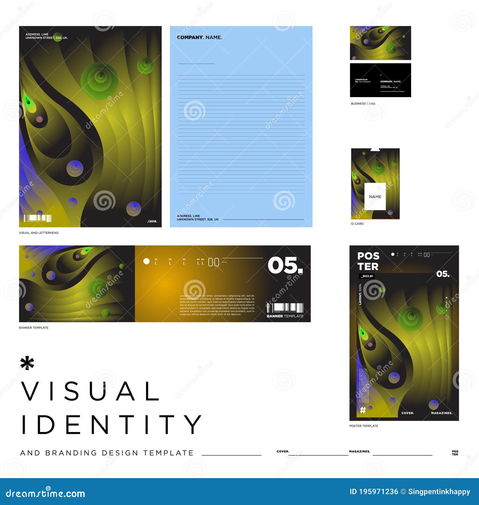 Vector Abstract Background Illustration Visual Identity Brand Template ...