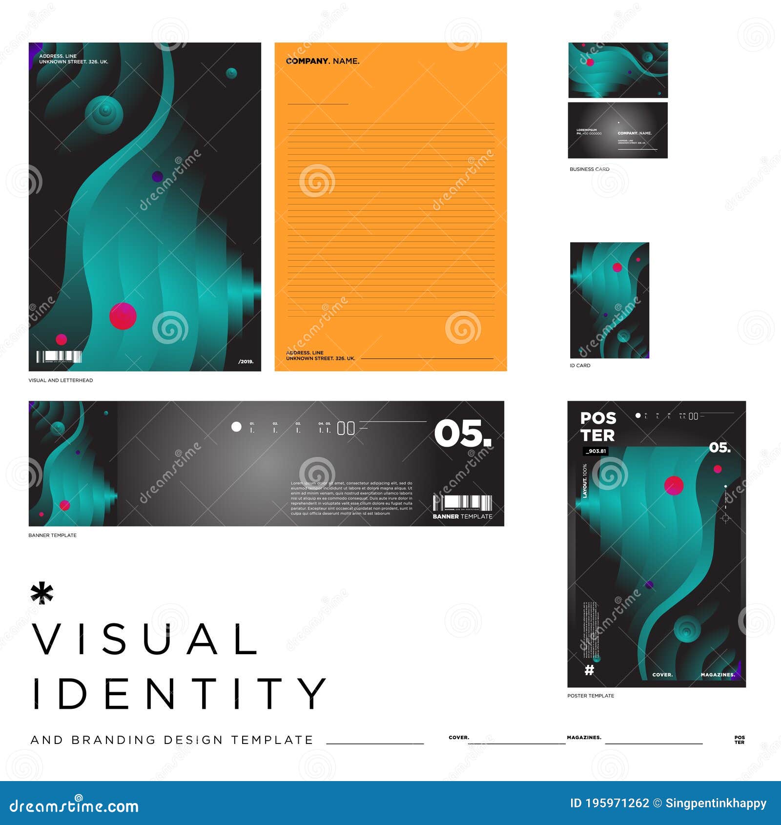 Vector Abstract Background Illustration Visual Identity Brand Template ...