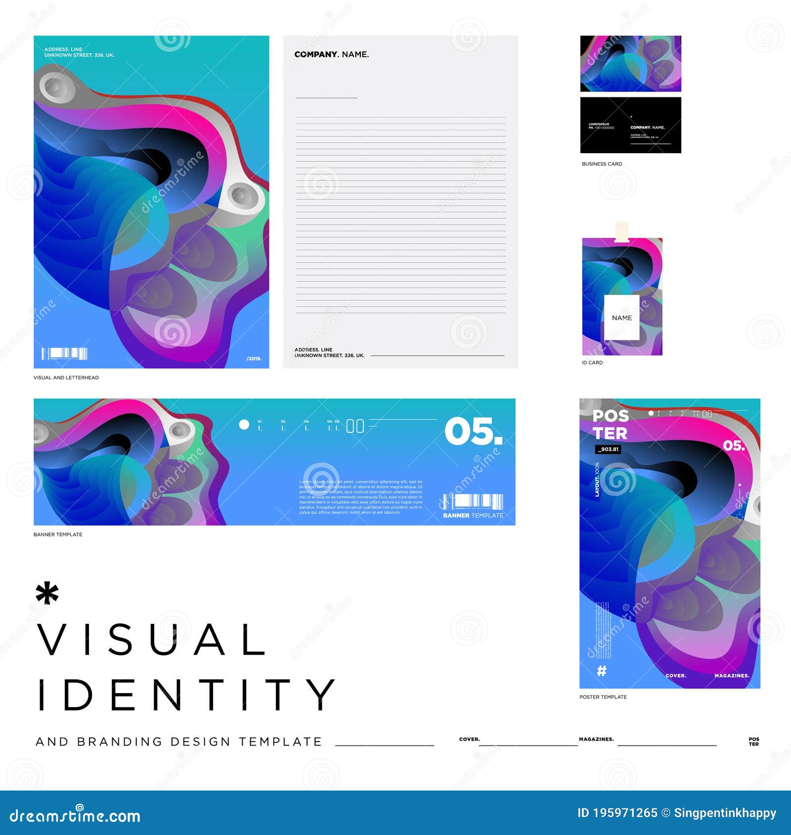 Vector Abstract Background Illustration Visual Identity Brand Template ...
