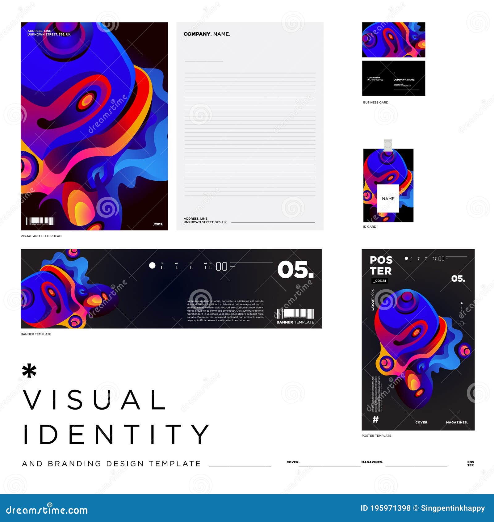 Vector Abstract Background Illustration Visual Identity Brand Template ...